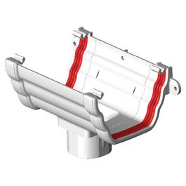 Freeflow Ogee Gutter Running Outlet White| McMahons