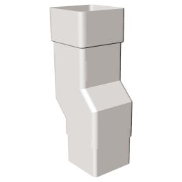 Freeflow Square Downpipe Mini Offset White | McMahons