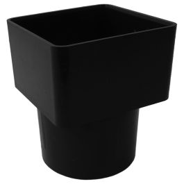 Freeflow Square to Round Downpipe Adaptor - Black