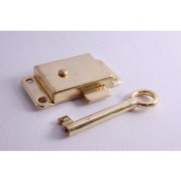 Wardrobe Lock 65mm Brass