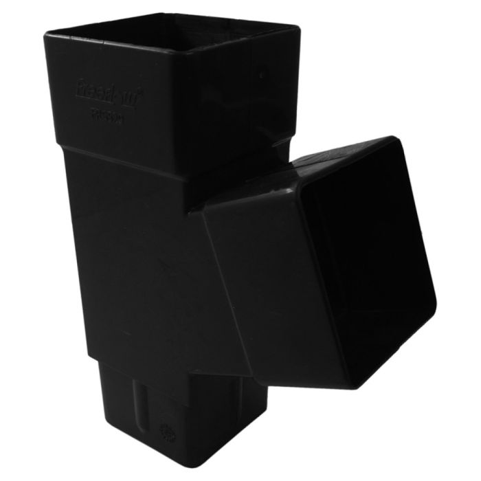Freeflow Square Downpipe Branch 112 Degree - Black