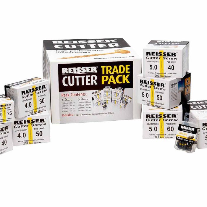 Reisser Cutter Screw Trade Pack 4-5mm | McMahons